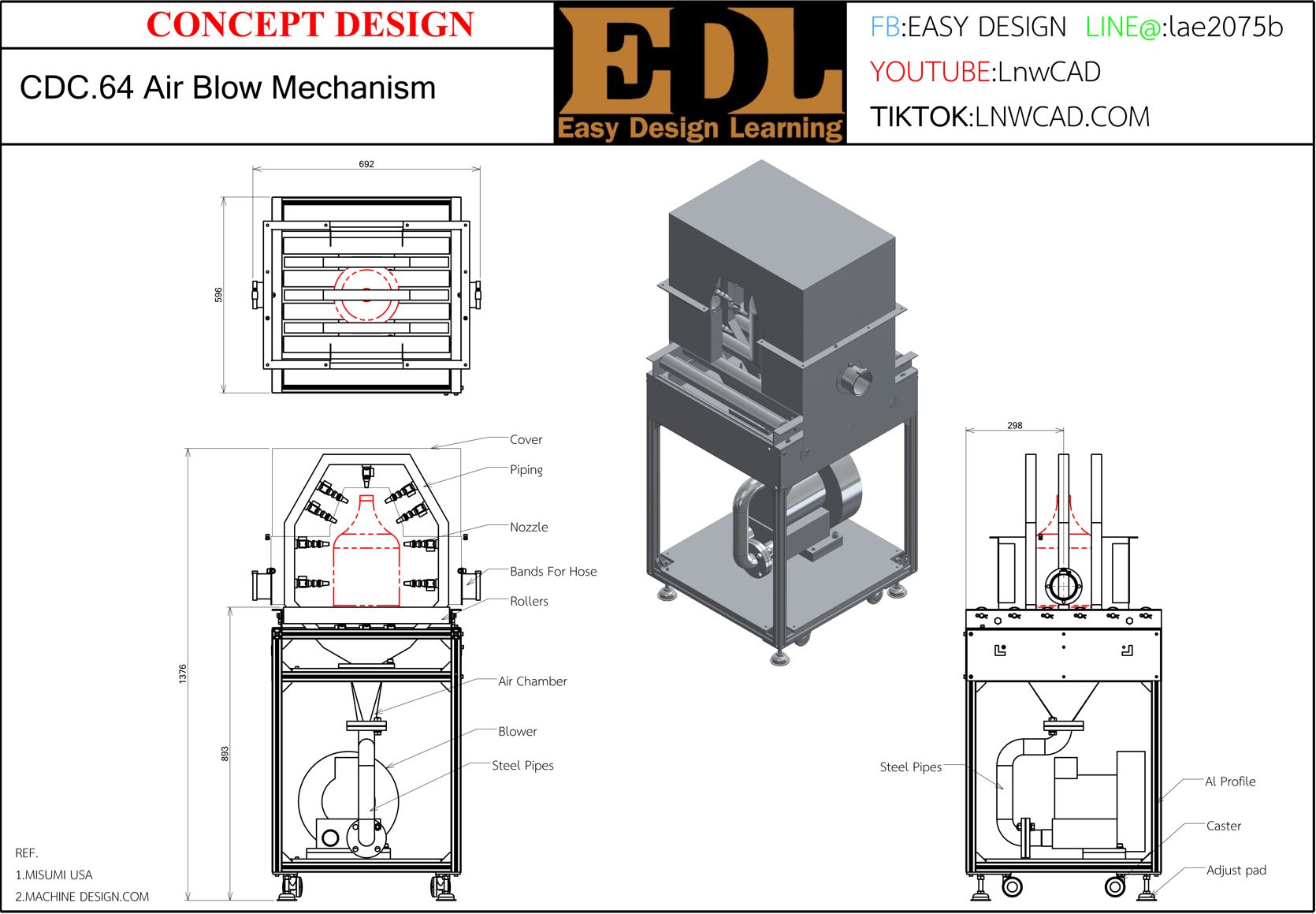 👩‍🏫ตัวอย่าง concept design Air Blow Mechanism