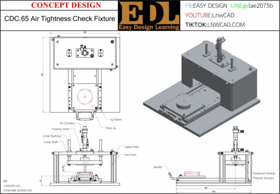 👩‍🏫ตัวอย่าง concept design Air Tightness Check Fixture - LnwCAD ...