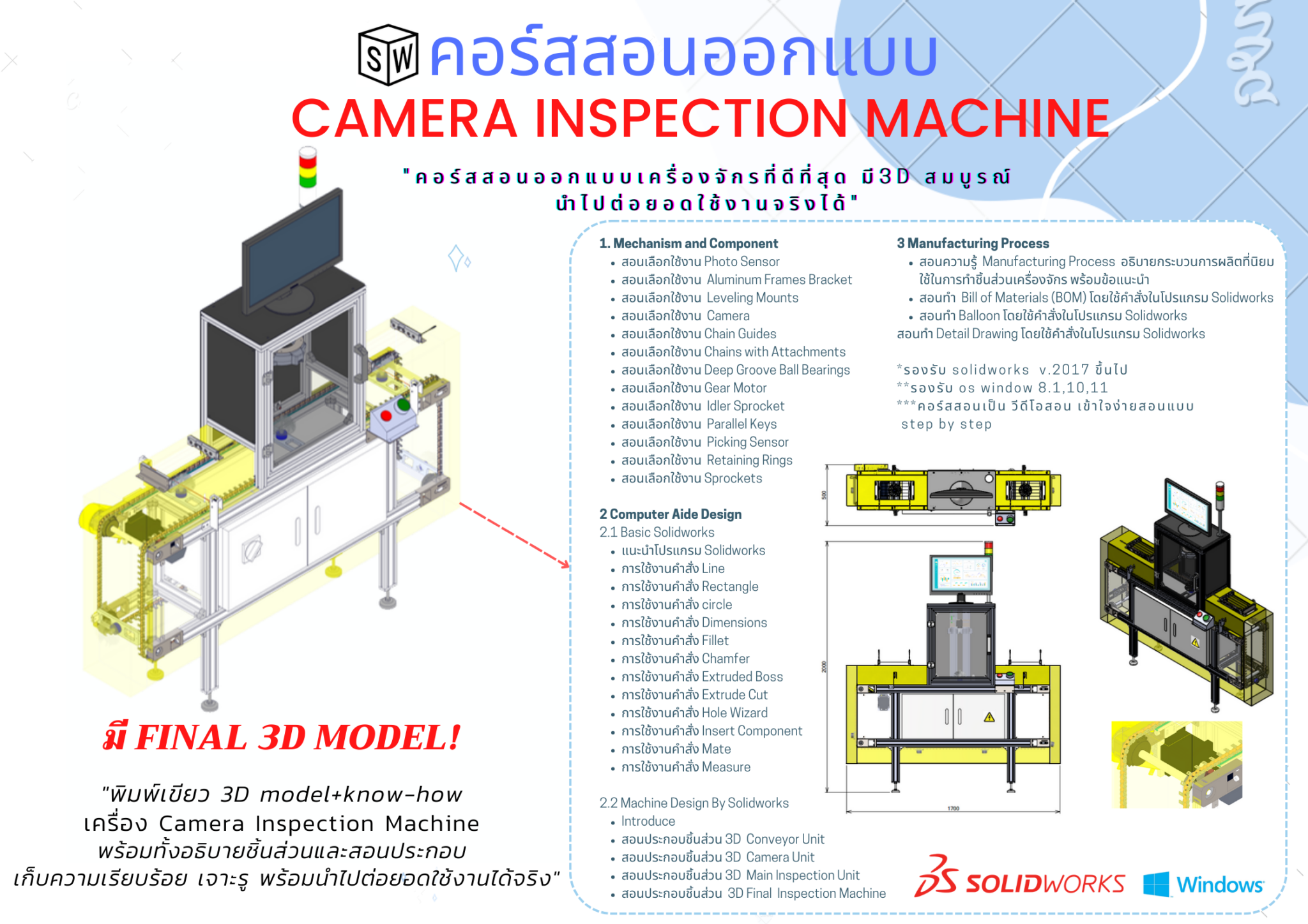 เครื่องตรวจสอบชิ้นงานโดยใช้กล้อง [มี 3D เครื่องจักรสมบูรณ์]